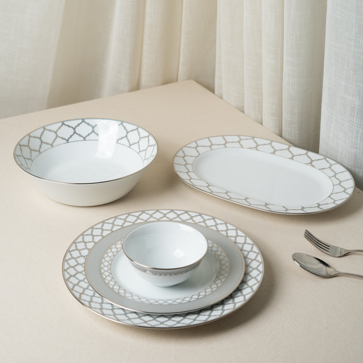 Eternal Palace Platinum Dinner Set | 21pc | Gift Box – Lagavi