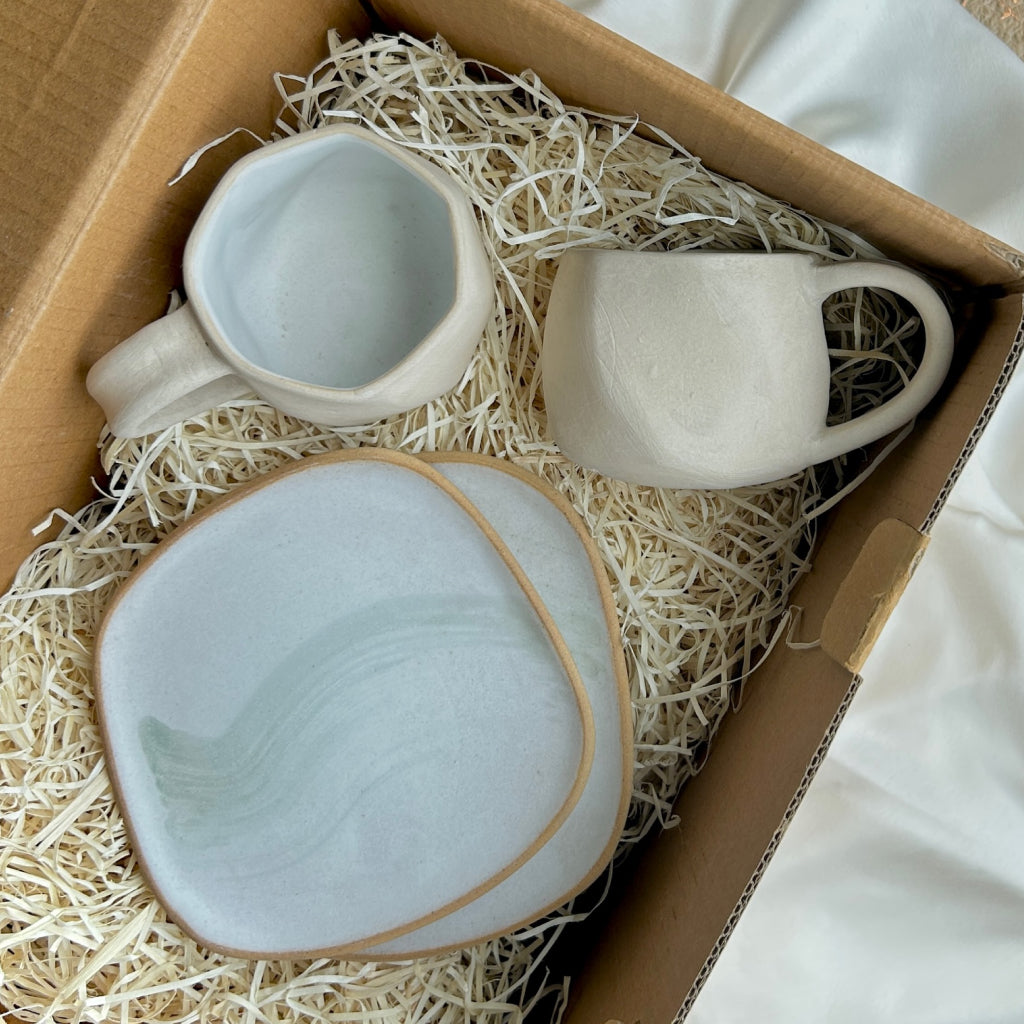 Shop Stylish Raalhu Nude Cup + Ombak Plate Set of 2 | Lagavi