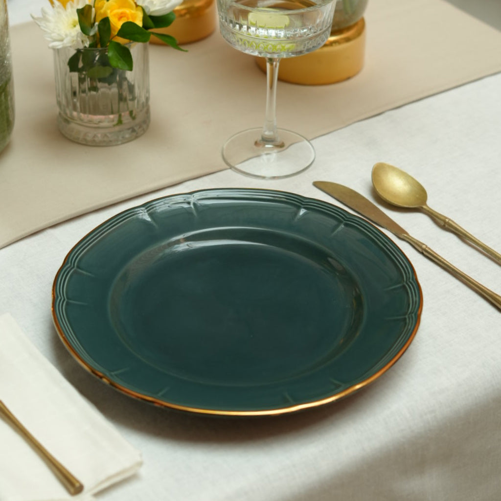 Provence Teal Dinner Plate | 10.5 inches | Set of 4 – Lagavi