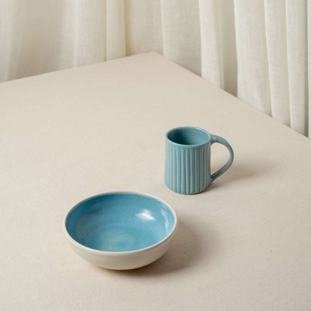Breakfast Set | Mug & Bowl | Blue & White – Lagavi