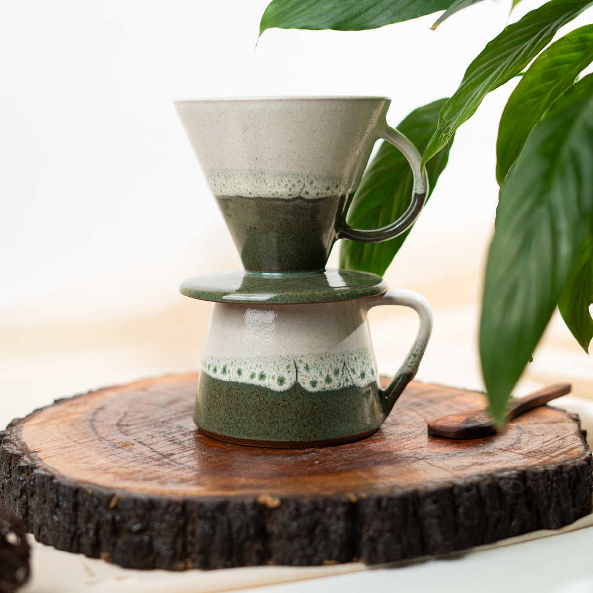 The Green & Snow Coffee Pour Over Set | 300 ml | Hand-painted – Lagavi