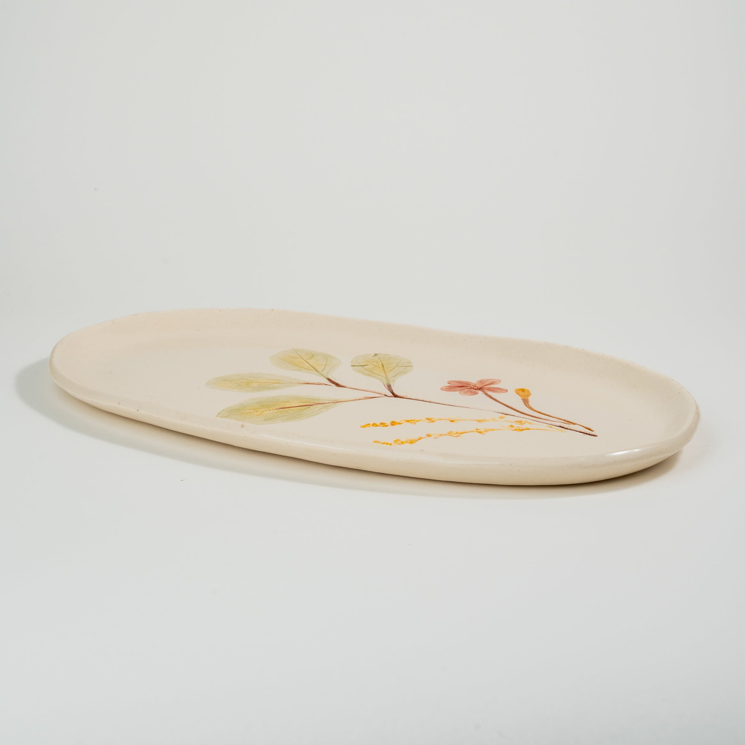 Pressed Petals Platter | 12 Inches | Saffron Sparkle – Lagavi