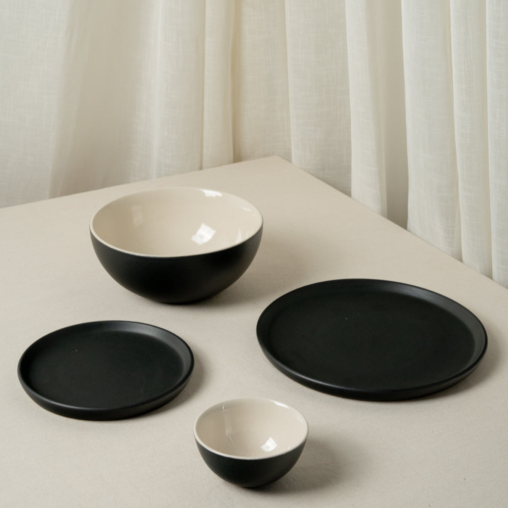 Nordic Noir Dinner Set| 20pc | Dusky Black – Lagavi