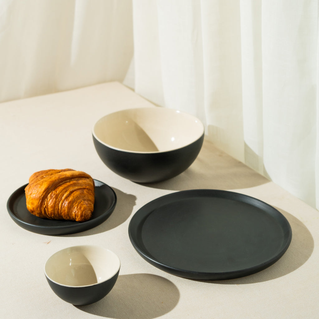 Nordic Noir Dinner Set| 20pc | Dusky Black – Lagavi